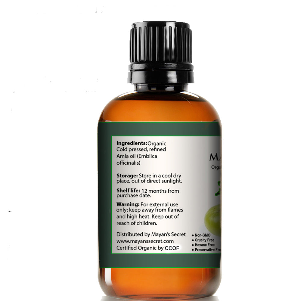 Virgin Organic Amla Oil - Organic Essential Oils - Mayan's Secret