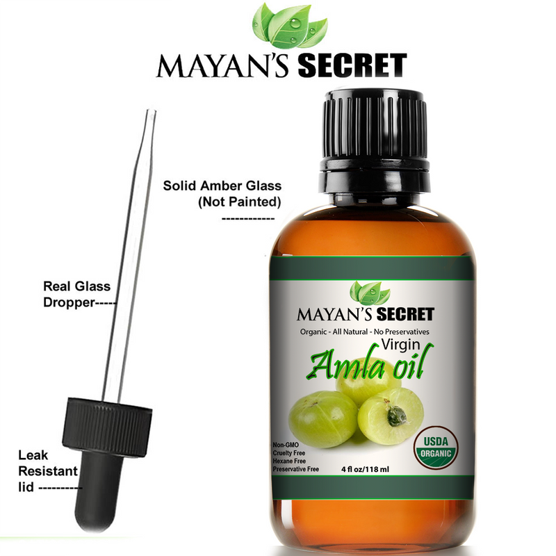 Virgin Organic Amla Oil - Organic Essential Oils - Mayan's Secret